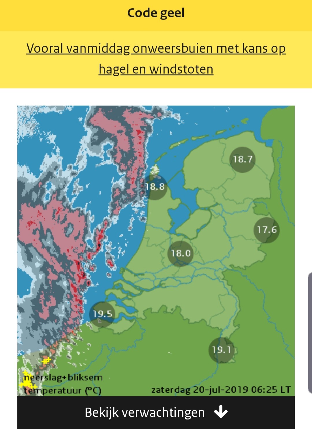 Weerwoord | Matige tot zware buiige regen vanuit het westen!